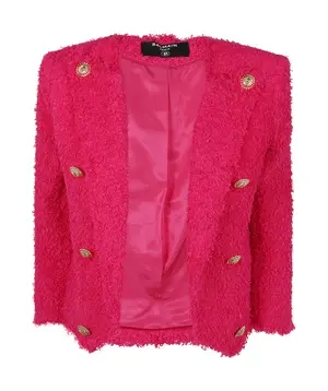 Balmain 8-button Tweed Spencer Jacket