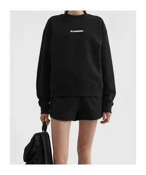 JIL SANDER Logo Sweatshirt - Black