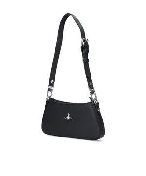 VIVIENNE WESTWOOD Orb Plaque Shoulder Bag - Black