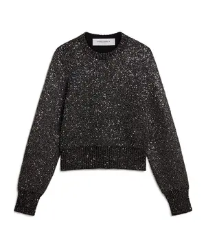 GOLDEN GOOSE Sequin Embellished Crewneck Jumper - Black