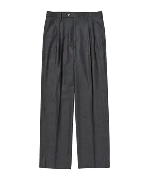 Auralee Super Light Wool Two-tuck Slacks Charcoal