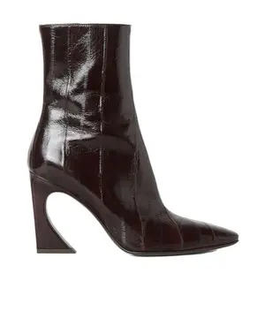 Fendi Arco Pointed-toe Ankle Boots - Black