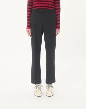 Valentino Garavani Vlogo Cropped Trousers - Black