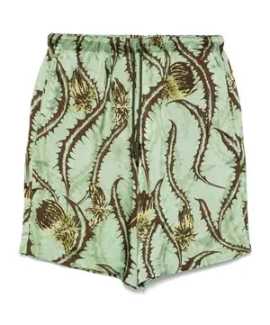 Dries Van Noten Piperi Shorts With All-over Print - Multicolored