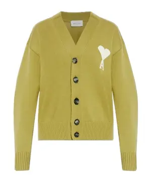 AMI Paris De Coeur V-neck Cardigan - No