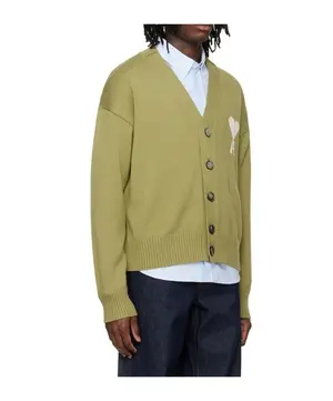 AMI Paris De Coeur V-neck Cardigan