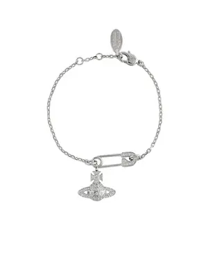 VIVIENNE WESTWOOD Orb Logo Safety Pin Bracelet