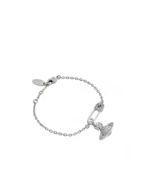 VIVIENNE WESTWOOD Orb Logo Safety Pin Bracelet