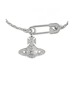 VIVIENNE WESTWOOD Orb Logo Safety Pin Bracelet
