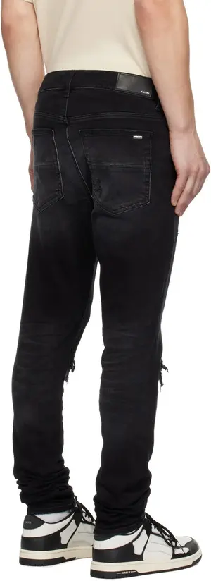 Amiri Mx1 Skinny Jeans With Distressed Details - Black