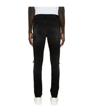 Amiri Mx1 Skinny Jeans With Distressed Details - Black