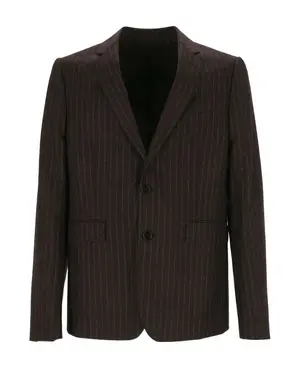 Celine Carnaby Jacket In Striped Flannel - Black