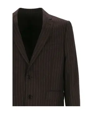 Celine Carnaby Jacket In Striped Flannel - Black