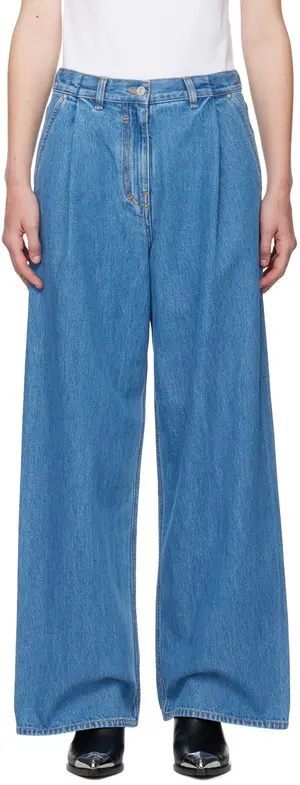 Givenchy Wide-leg Baggy Jeans - Deep Blue