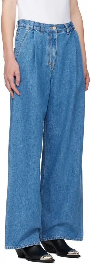 Givenchy Wide-leg Baggy Jeans - Deep Blue