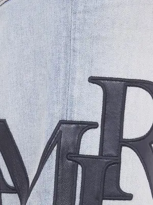 Amiri Logo Skinny Jeans - White