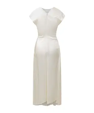 Victoria Beckham Aria Midi Dress - White
