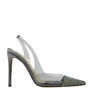 Alexandre Vauthier Amber Embellished Slingback Pumps - Gray