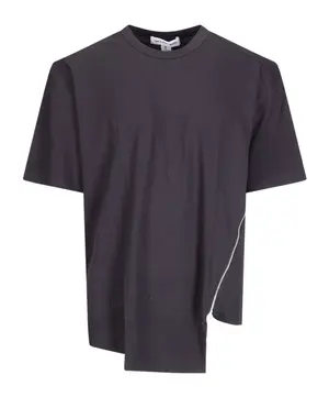 Comme Des Garçons Zip Detailed T-shirt - Black