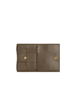 Bottega Veneta Small Cassette Tri-fold Zip Wallet