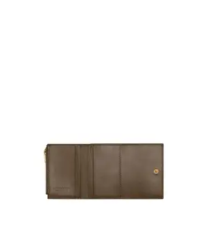 Bottega Veneta Small Cassette Tri-fold Zip Wallet