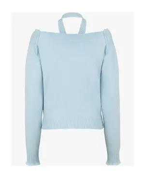 Fendi Off-the-shoulder Long-sleeved Pullover