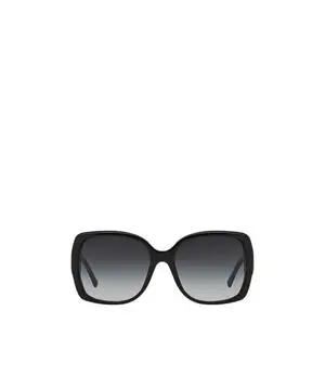 Burberry Square Frame Sunglasses With Logo Design - Black