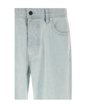 Stone Island Logo Patch Straight Leg Jeans - Indigo Denim