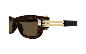 Bottega Veneta Rectangular Sunglasses - Black