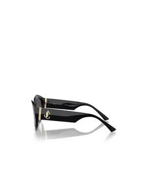 JIMMY CHOO Geometric Frame Sunglasses - Black