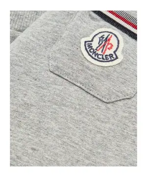Moncler Tracksuit With Logo Patch And Striped Trim
