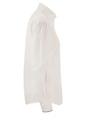 Brunello Cucinelli Long Sleeve Shirt With Moniline Trim