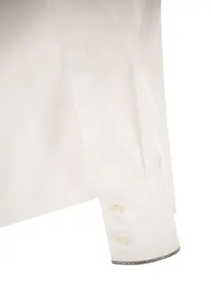 Brunello Cucinelli Long Sleeve Shirt With Moniline Trim