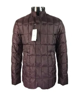Emporio Armani Quilted Down Jacket With Stand Collar - Black