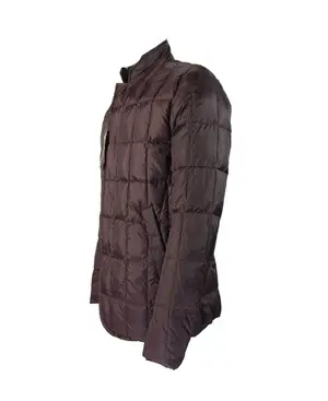 Emporio Armani Quilted Down Jacket With Stand Collar - Black