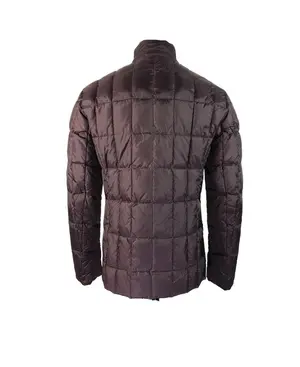 Emporio Armani Quilted Down Jacket With Stand Collar - Black