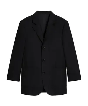 Celine Tailored Jacket In Cashmere Flannel - Black