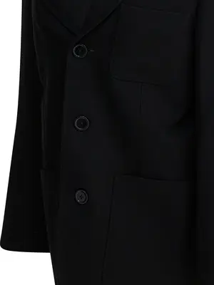 Celine Tailored Jacket In Cashmere Flannel - Black