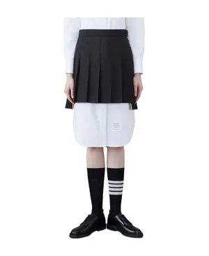 Thom Browne Pleated Mini Skirt - Black