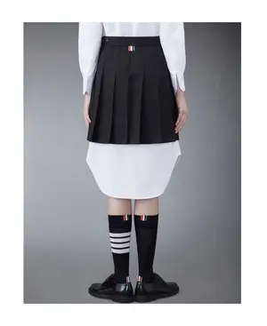Thom Browne Pleated Mini Skirt - Black