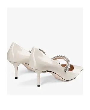 JIMMY CHOO Bing 65 Pumps With Crystal Straps - Nude