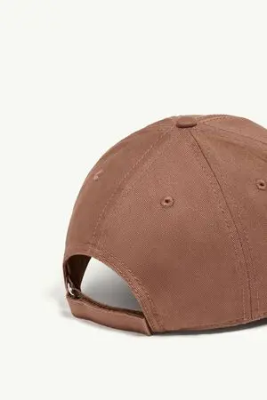 Moncler Gabardine Baseball Cap With Logo Patch - Brown