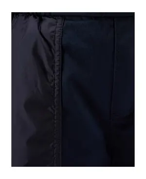Moncler Two-tone Stretch-cotton Shorts With Belted Waist