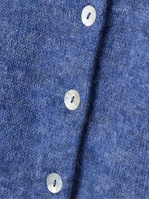 DÔEN Anisa Puff-sleeve Cardigan - Blue
