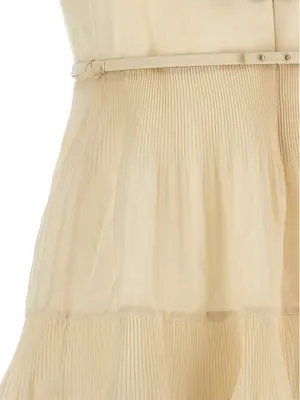 Zimmermann Embroidered Frilled Mini Dress - Cream