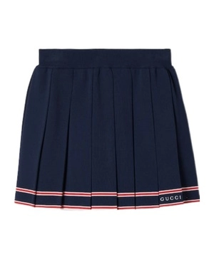 Gucci Pleated Skirt With Striped Trim