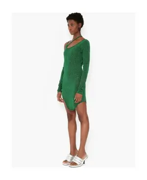 J.W.ANDERSON Jw Anderson Asymmetric Hem Long-sleeved Dress