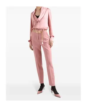 Dolce & Gabbana Cowl Neck Long Sleeve Blouse