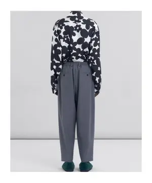 Marni Straight-leg Cropped Trousers - Grey