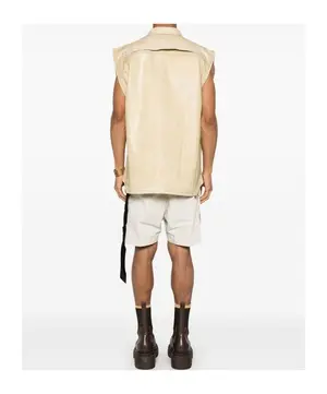 Rick Owens Sleeveless Gilet - White
